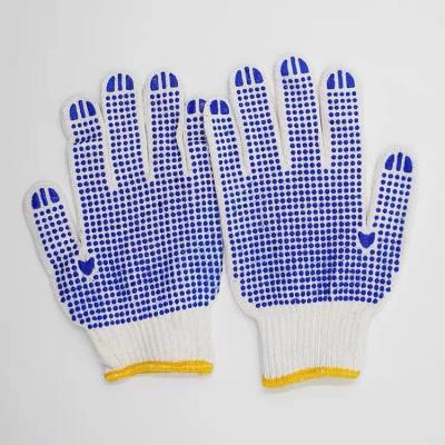 Cina 50 g T/C Gloves di lavoro in PVC a un lato con punti di cotone sbiancato per la sicurezza Numero modello C080D1-B in vendita
