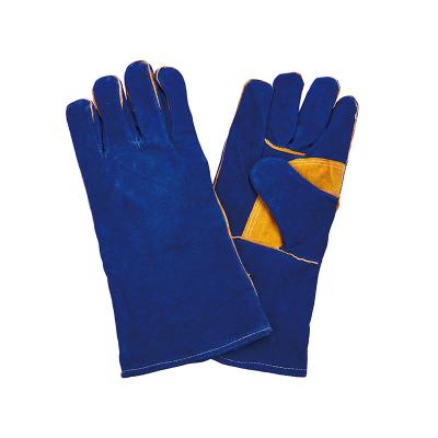 Cina Guanti di saldatura in cuoio di mucca blu resistente al calore per la funzione impermeabile in vendita