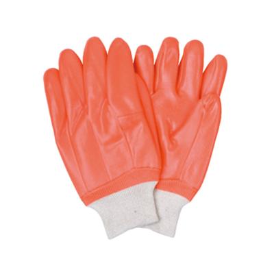 Cina Guanti di lavoro di sicurezza industriali PFK26 Fluorescente Arancione PVC completamente rivestito con rivestimento di schiuma in vendita