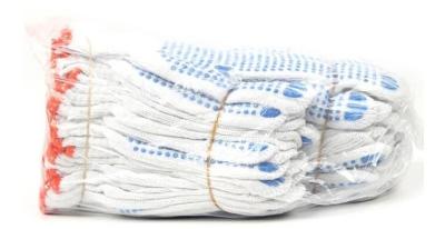 Cina Funzione antiscivolo C078D1-B T/C Guanti da lavoro protettivi a doppio lato in PVC di cotone puntato in vendita