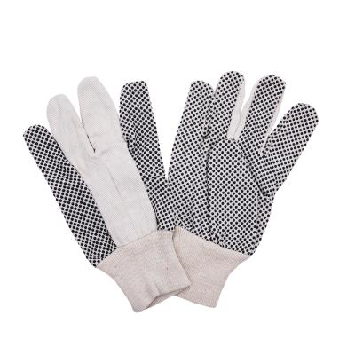 Cina Numero di modello C381W 8OZ Guanti da lavoro con punti in PVC nero con rivestimento di tela di cotone per l'industria in vendita