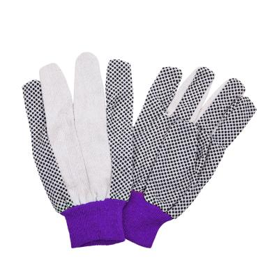 Cina Guanti antiscivolo C39W 10OZ in PVC a puntine con rivestimento di tela di cotone per esigenze di lavoro in vendita