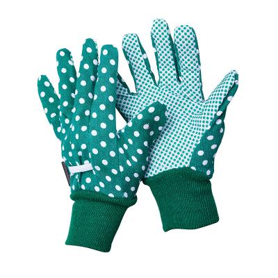 Cina Guanti da giardino di sicurezza a maglia in cotone con materiale di cotone e funzione antiscivolo in vendita