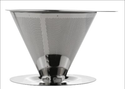 Cina Cono per 2 tazze, altezza del filtro da caffè dell'acciaio inossidabile della maglia di doppio strato di 85mm in vendita