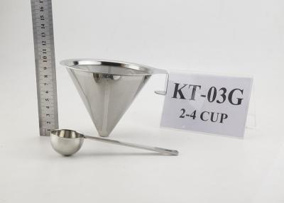 China Hot Selling Stainless Steel Custom 4 Cup Reusable Coffee Filter Pour Over Coffee Maker Gift Set for sale