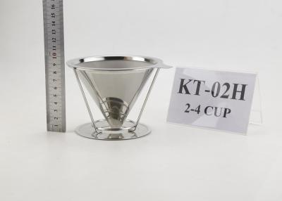 Cina Cono del filtro da caffè dell'acciaio inossidabile del creatore della tazza dell'oro 4 tazze per le caraffe con il supporto del supporto in vendita