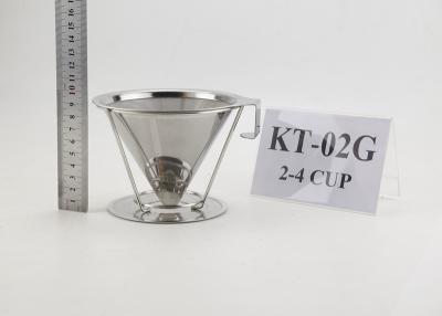 Cina Doppio dispositivo di gocciolamento del caffè dell'acciaio inossidabile della maglia con la maniglia e lo scaffale della curvatura in vendita
