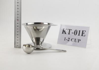 China 1-2 Cup Eco-frindly Stainless Steel Pour Over Coffee Maker Gift Set With Scoop for sale