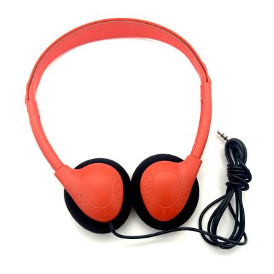China 90 Degree Rotating Headband Headphones Reusable Airline Headset 3.5mm Custom Headphones Codecs None Ear cover ABS for sale
