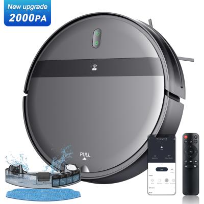 China Smart Remote Control Robot Vacuum Cleaner Household Wet Dry Mopping HEPA Filter WIFI Remote EU US Plug Battery Dropship for sale