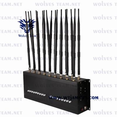 China 22 Bands 100m GSM 3G 4G 5G Cell Phone Signal Jammer Lojack 315 / 433 / 868Mhz for sale