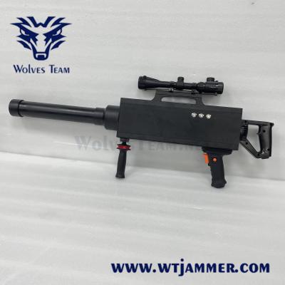 China Portable Handheld GPSL1 , WIFI2.4G, 5.8g signal Drone Jammer with Battery work time 1 hour for sale
