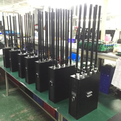 China 55W Anti Drone Jammers VIP Protection Defence Up To 1500m Range for sale