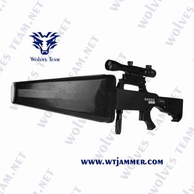 중국 35w 2500m 와이파이 드론 전파 교란기 포켓용 건 형상 GPS 신호 블로커 판매용