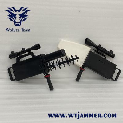 China 80W Handheld UAV Frequency Jammer 1500m-2000 Meters Built In Antenna for sale