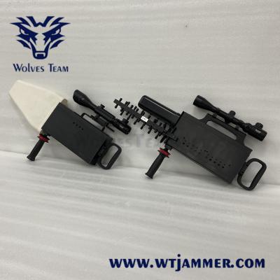 China 80W Handheld UAV Frequency Jammer 1500m-2000 Meters Built In Antenna for sale