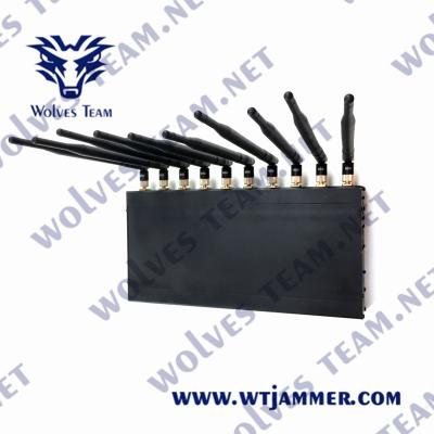 Cina 10 bande di segnale cellulare all' interno jammer 2g GSM 3g 4g 5g Lte 50 metri in vendita