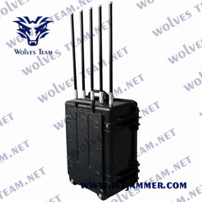Armée militaire 10 bandes Drone Jammer Anti Uav Jammer jusqu'à 5000 mètres