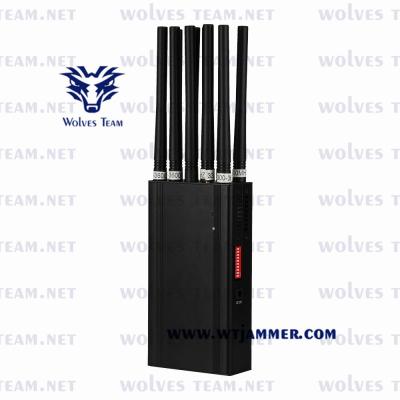 China Handheld 14 antenna Signal Jammer Mobile Phone GSM CDMA 3G 4G 5G 315/433MHz WIFI GPS Blocker 30 meters for sale