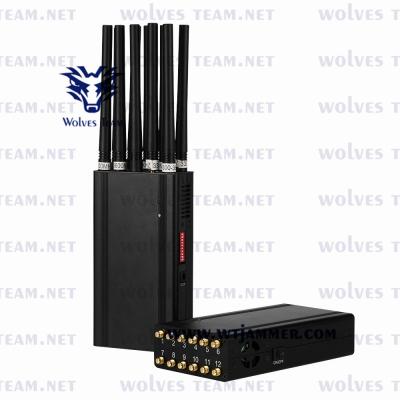 China Handheld 14 antenna Signal Jammer Mobile Phone GSM CDMA 3G 4G 5G 315/433MHz WIFI GPS Blocker 30 meters for sale