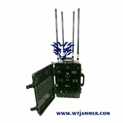 China 120 Meters 50w GPS Cellular Backpack Signal Jammer For Drone for sale