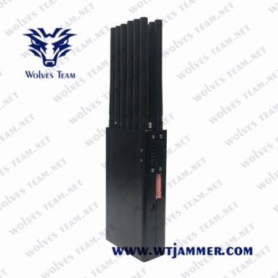 中国 すべての頻度12アンテナ12W手持ち型の携帯電話の妨害機 販売のため