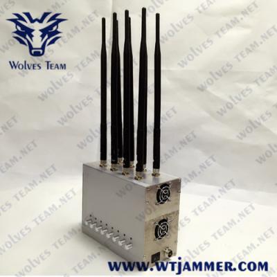 China 8 Channels Indoor 40m 18W High Power Mobile Phone Jammer for sale