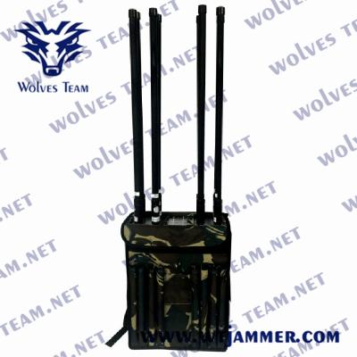 China 5 Bands 90w GPS WIFI5.8G Backpack Drone Signal Jammer for sale