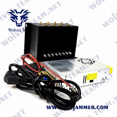 China 8 Channels 240VAC WiFi LoJack Jammer 50m UHF VHF  3G 4G 5G GPS for sale