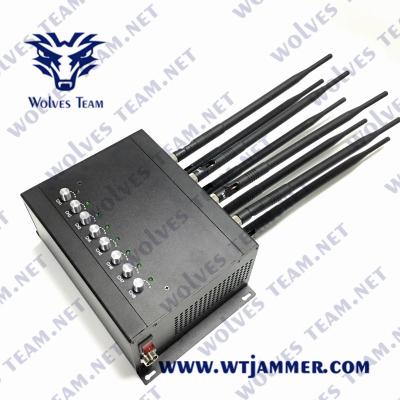 China 50m GSM WiFi CDMA Lojack Mobile Phone Jammer 80W UHF VHF for sale