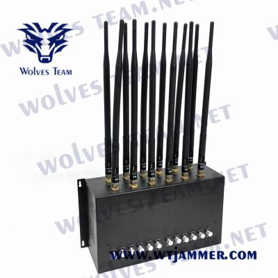 China GSM CDMA 240VAC Lojack Jammer 12 Band VHF UHF 24W For Cell Phone for sale