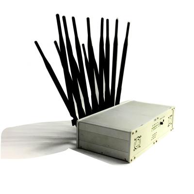 China CDMA GSM Lojack Signal Jammer 14 Antenna 50m 14 Watt 3G 4G 5G for sale