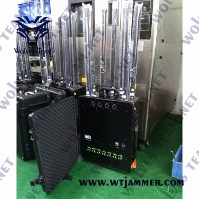 China GSM WIFI Portable Signal Jammer GPS VHF UHF 3G 4G 5G 12 Bands 1200W for sale