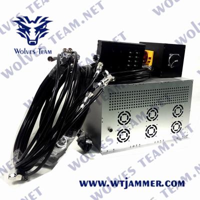 China PCS DCS 500W GSM Wifi Signal Jammer 500 Meters VHF UHF for sale