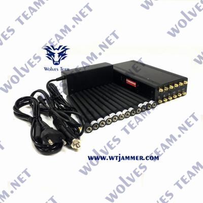 China CDMA GSM RF Signal Jammer 3G 4G 5G WiFi Handheld 12W  UHF VHF for sale