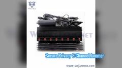 40W 8-Channel Signal Blocker Wireless Jammer With Separate Switches for Defense Law Enforcement