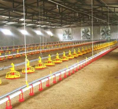 China Water Line Automatic Pan Feeding System Chicken Poultry Nipple Drinking Equipment for sale