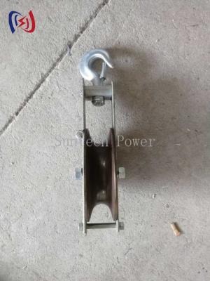 China Cable Ground Stringing Roller Pulley Sheave Conductor Block For Power Transmission Wire for sale