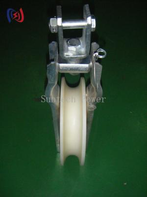China 5KN - 20KN Single Sheave Stringing Block Conductor Overhead Transmission Line Tools for sale