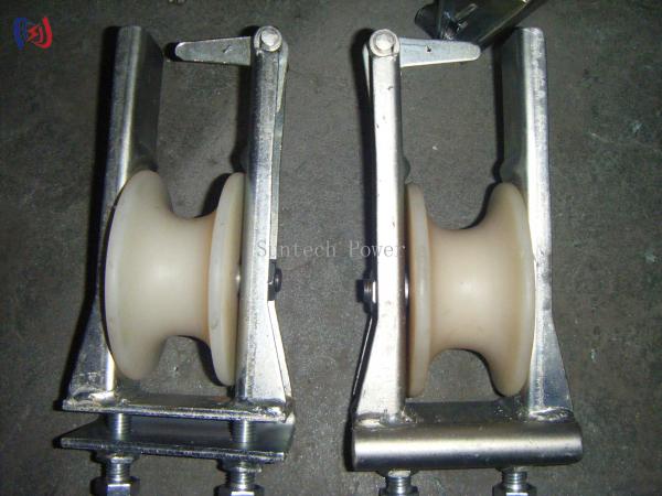 Quality Swerve Skyward Wire Stringing Blocks 25mm - 400mm Double Sheave Pulley Block for sale