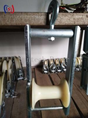 China Aerial Cable 120 X 130mm  Conductor Stringing Blocks Stringing Roller Block For Overhead Line for sale