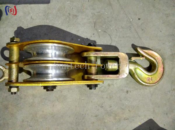 Quality OEM Overhead Line Hoist Sheave Tackle Steel Sheaves Cable Pulley Block Aluminium for sale