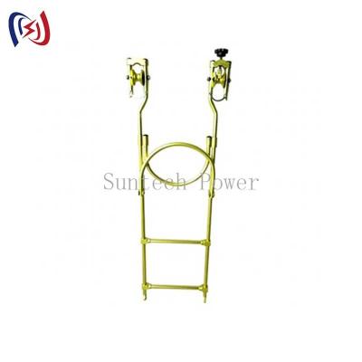 China Hanging Insulation 1000mm Flexible Rope Aluminum Ladder Inspection Trolleys for sale