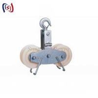 China Durable Tandem Sheave Stringing Block for Bundle Conductor Stringing on High Voltage Power Lines with 25KN Rated Load for sale