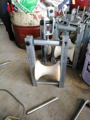 China Durable Aerial Cable Stringing Block with 120x130mm Sheave and 5KN Rated Load for Transmission Lines for sale