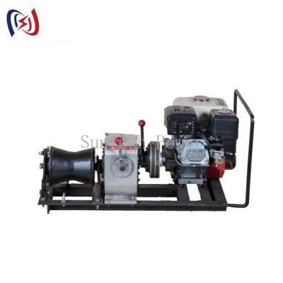 China Cable Winch Machine with 0.6-5T Tractive Force 4-24M/min Speed and 2.94-6.63KW Power for Transmission Line Pulling for sale