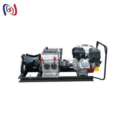 China Cable Winch Machine with 3-5T Tractive Force and 4.04-6.63KW Power for Transmission Line Stringing for sale