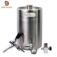 China Stainless Steel 5L Pressurized Beer Keg with Dispenser Tap System for Homebrew for sale