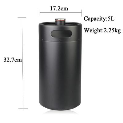 China Dubbel Muur Geïsoleerd Mini Keg, zuigt het Biervaatjes van de 5 Literpartij Te koop