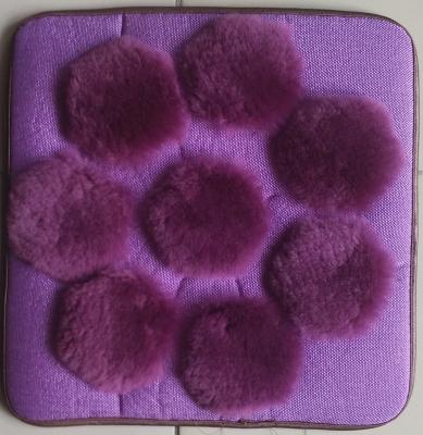 China Real Sheepskin Seat Pad Square Sofa Cushions Customized for sale